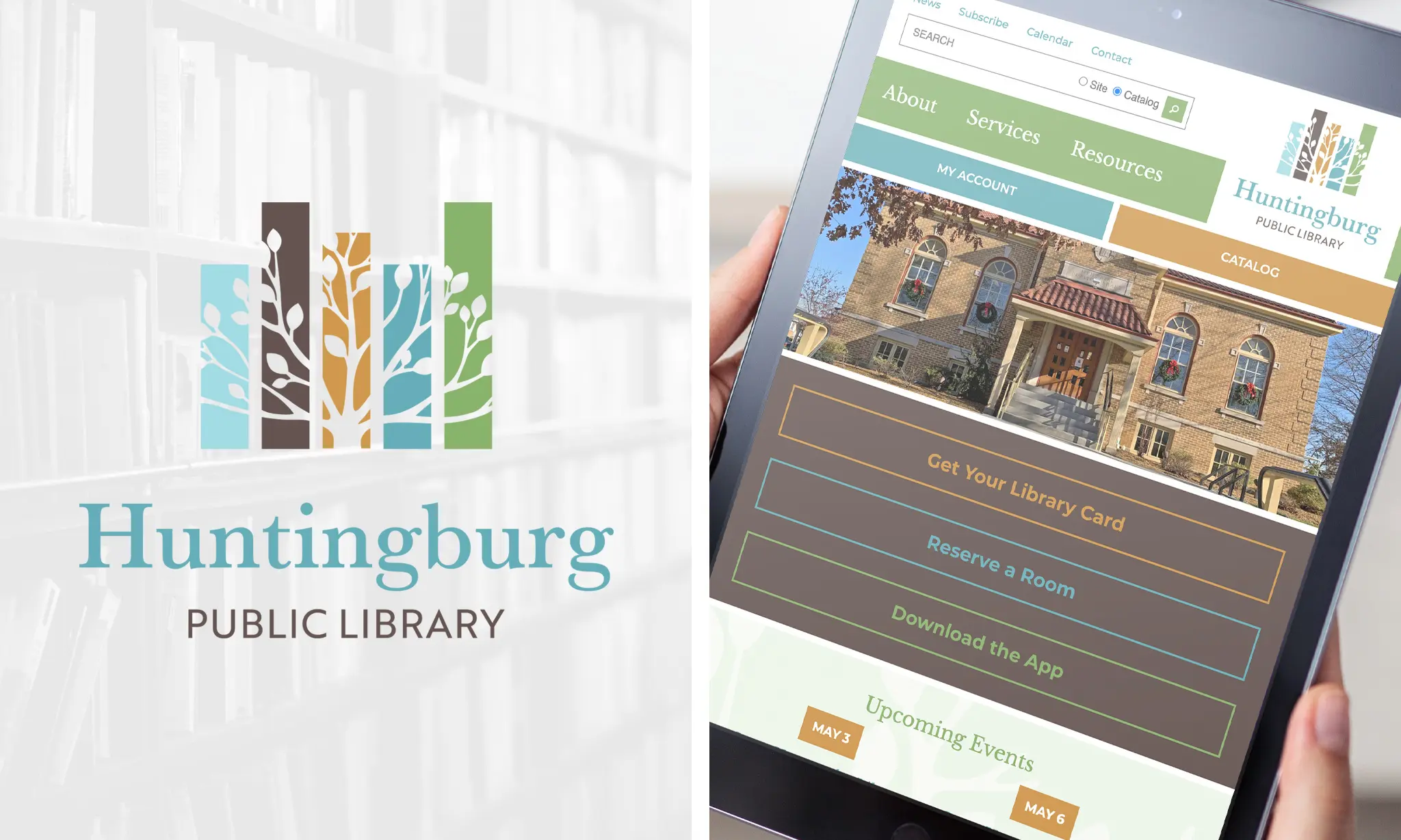 A new logo, website for Huntingburg Public Library – Red Pixel Studios
